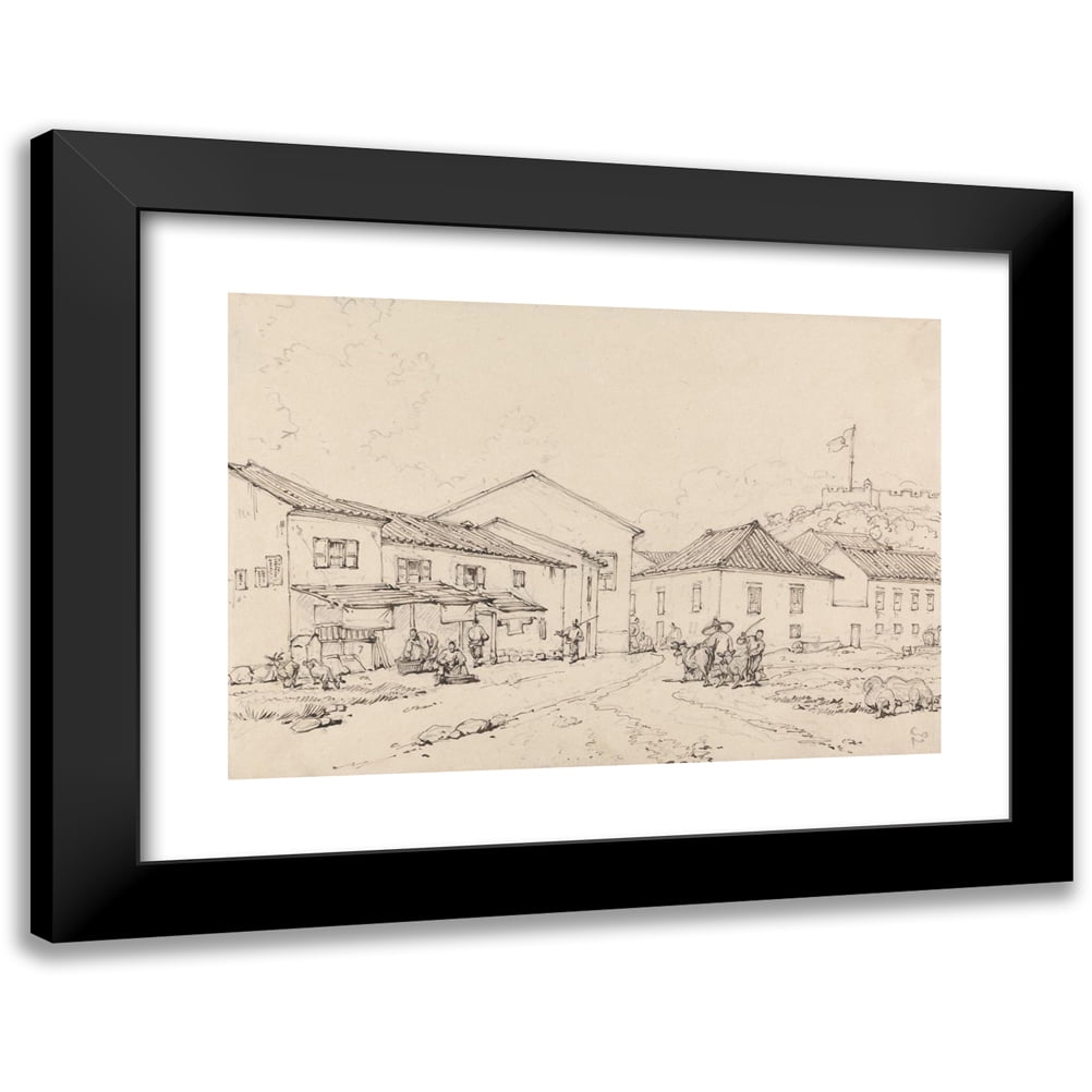 George Chinnery 18x14 Black Modern Framed Museum Art Print Titled ...