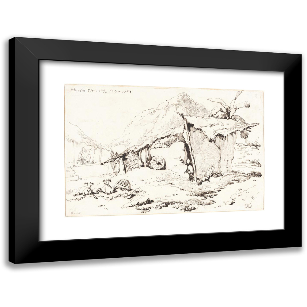 George Chinnery 24x17 Black Modern Framed Museum Art Print Titled - A ...
