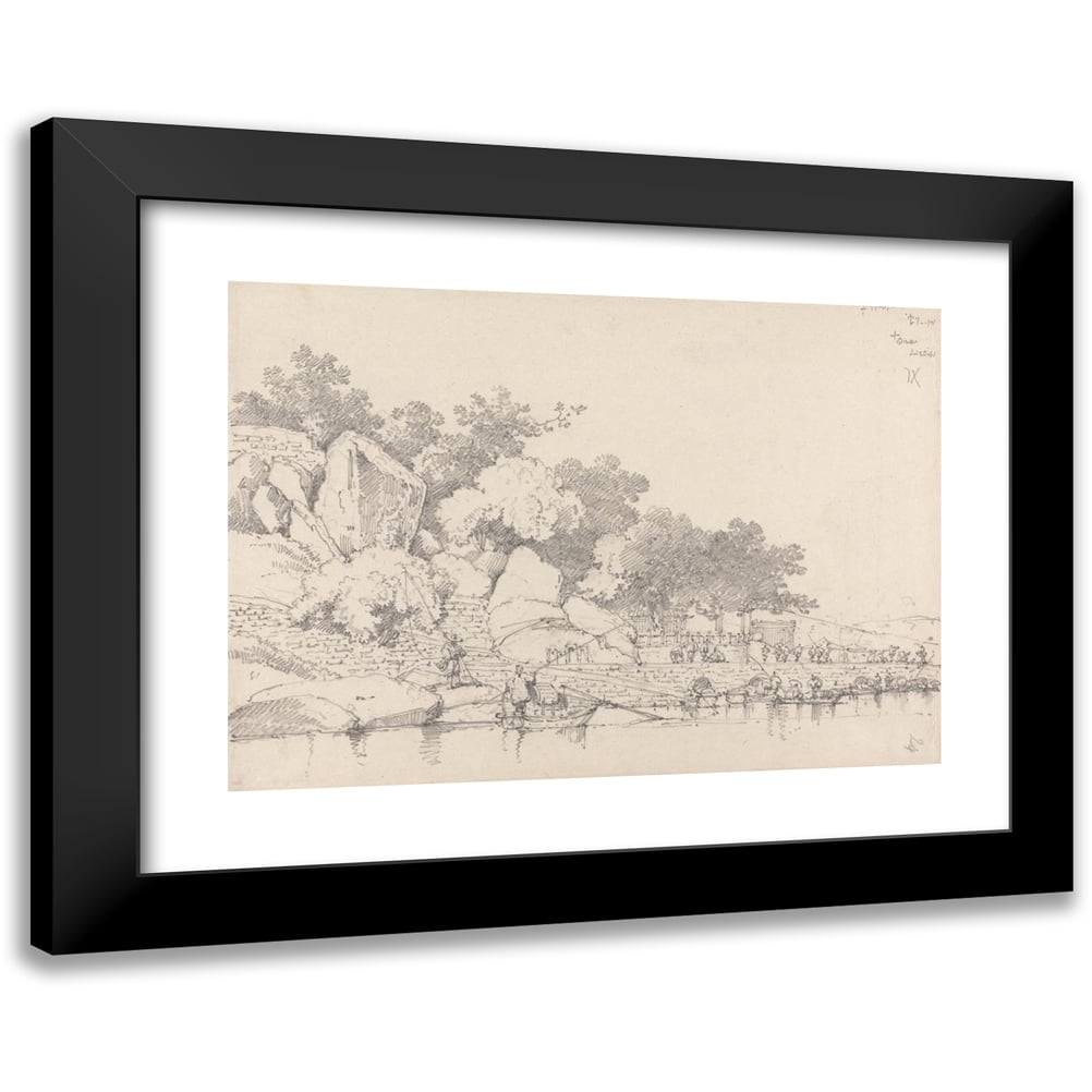 George Chinnery 24x18 Black Modern Framed Museum Art Print Titled - Lap ...
