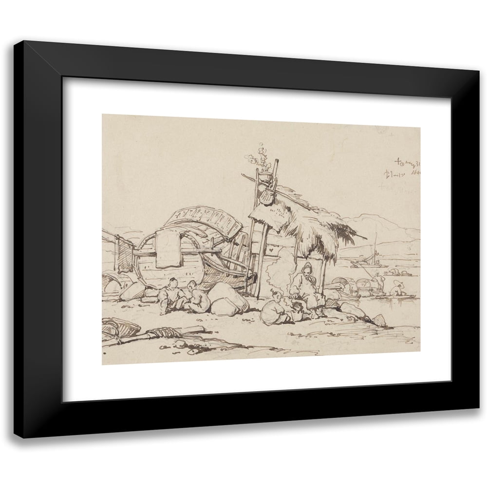 George Chinnery 24x20 Black Modern Framed Museum Art Print Titled - Old ...