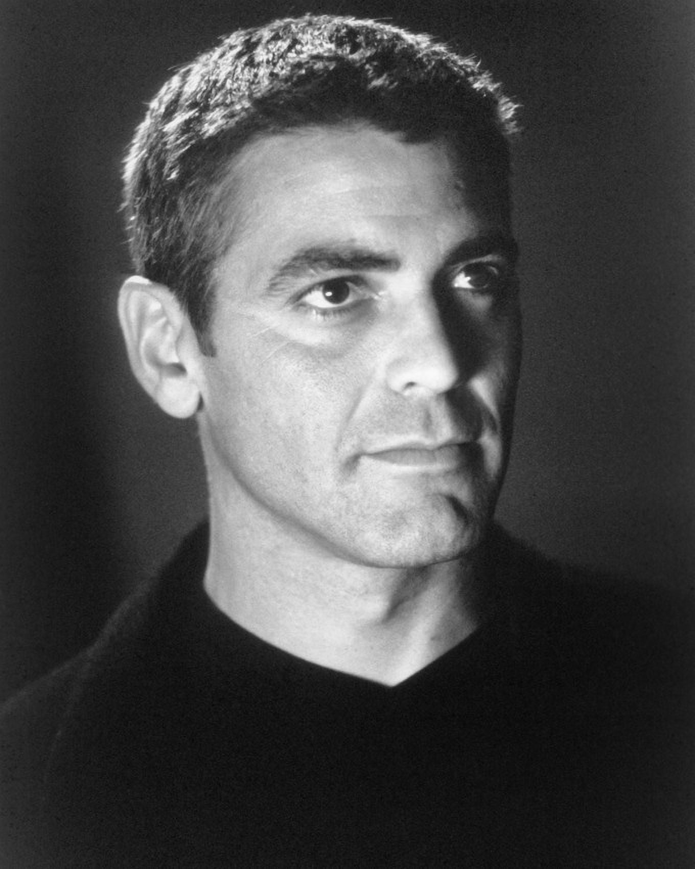 George Clooney Studio Portrait In Black 24x36 Classic Hollywood Poster ...