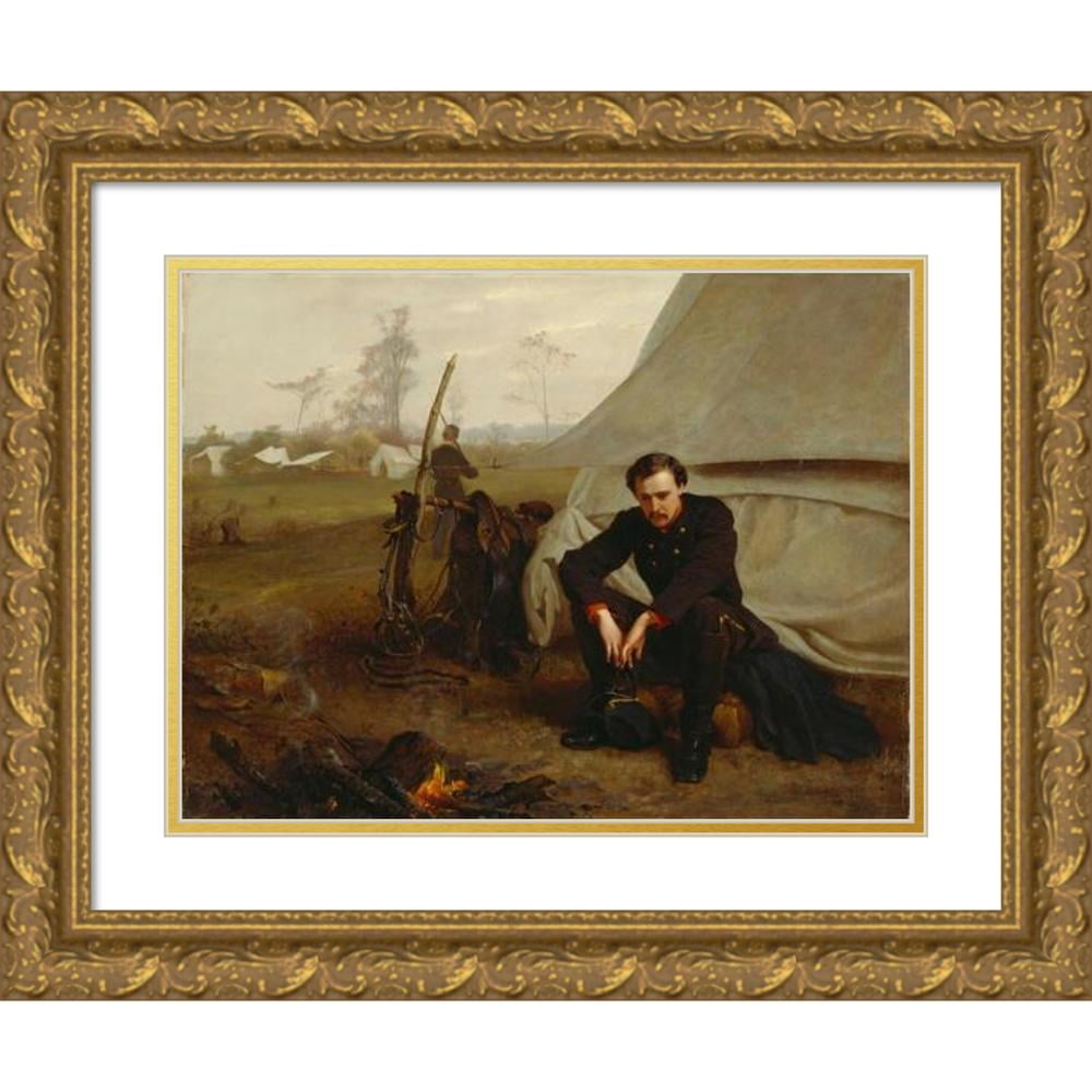 George Cochran Lambdin 14x11 Gold Ornate Wood Frame and Double Matted ...
