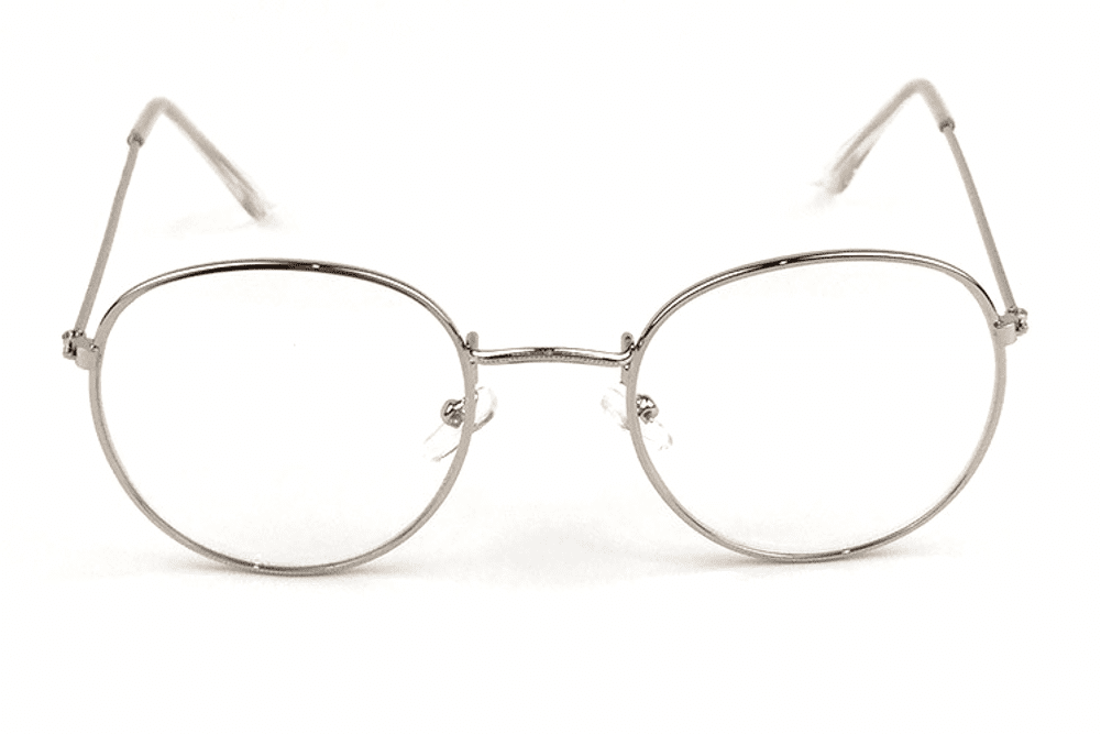 George Costanza Round Silver Frame Glasses - Walmart.com