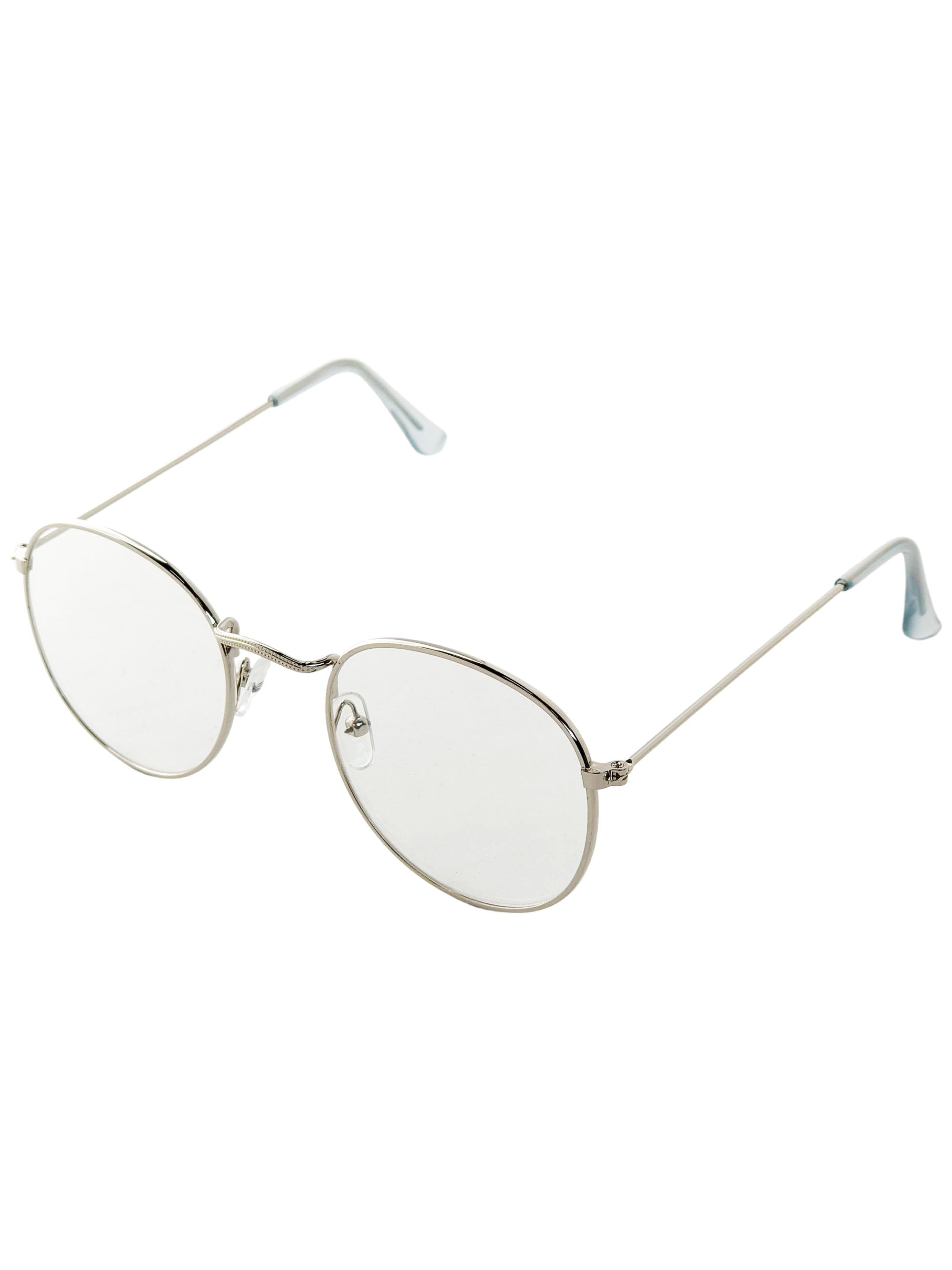 George Costanza Circle Eye, Round Silver Frame Glasses, Non ...