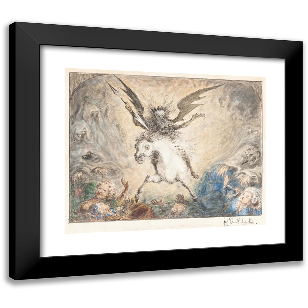 George Cruikshank 14x12 Black Modern Framed Museum Art Print Titled ...