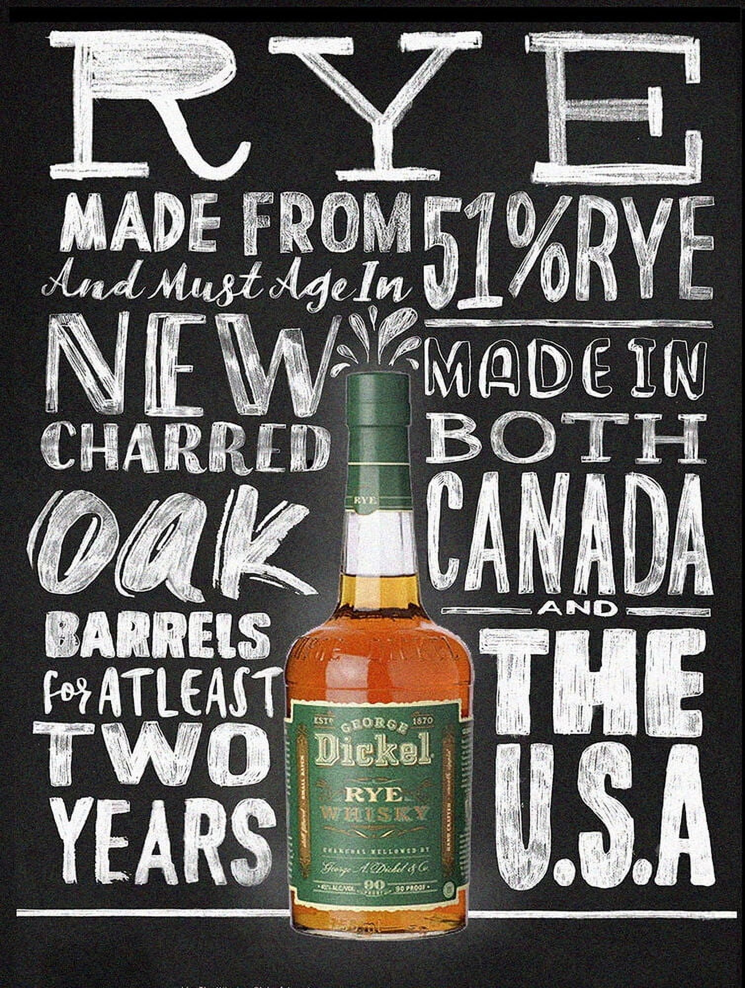 George Dickel Rye, Retro Metal Aluminum Sign/Plaque, Gift Size: 12 x 8 ...