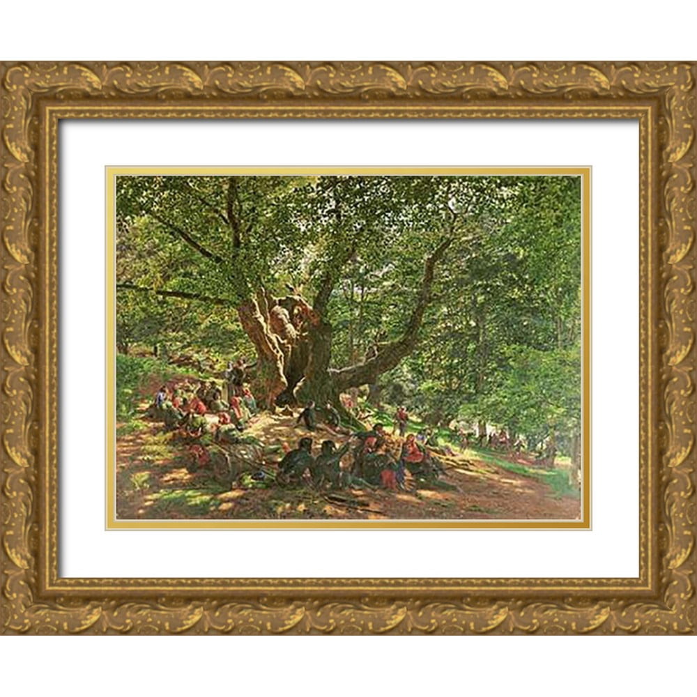 George, Edmund Warren 24x19 Gold Ornate Wood Framed with Double Matting ...