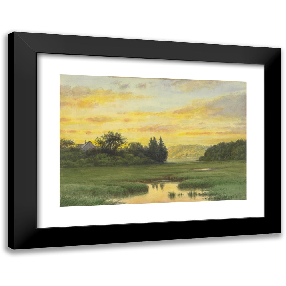 George Edward Candee 14x11 Black Modern Framed Museum Art Print Titled - West Rock Seen from ...