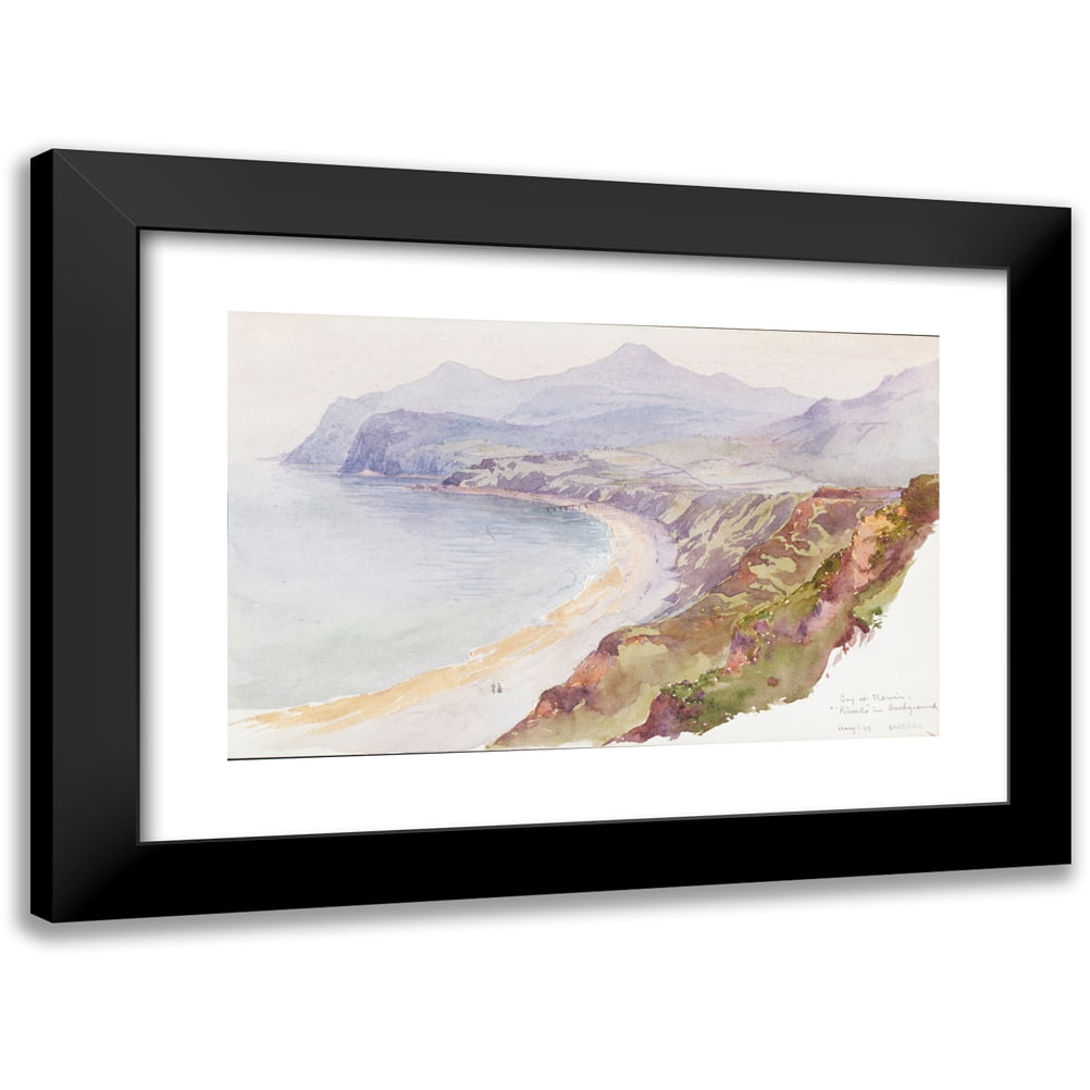 George Elbert Burr 14x11 Black Modern Framed Museum Art Print Titled - Bay at Nevin, Wales (1899 ...