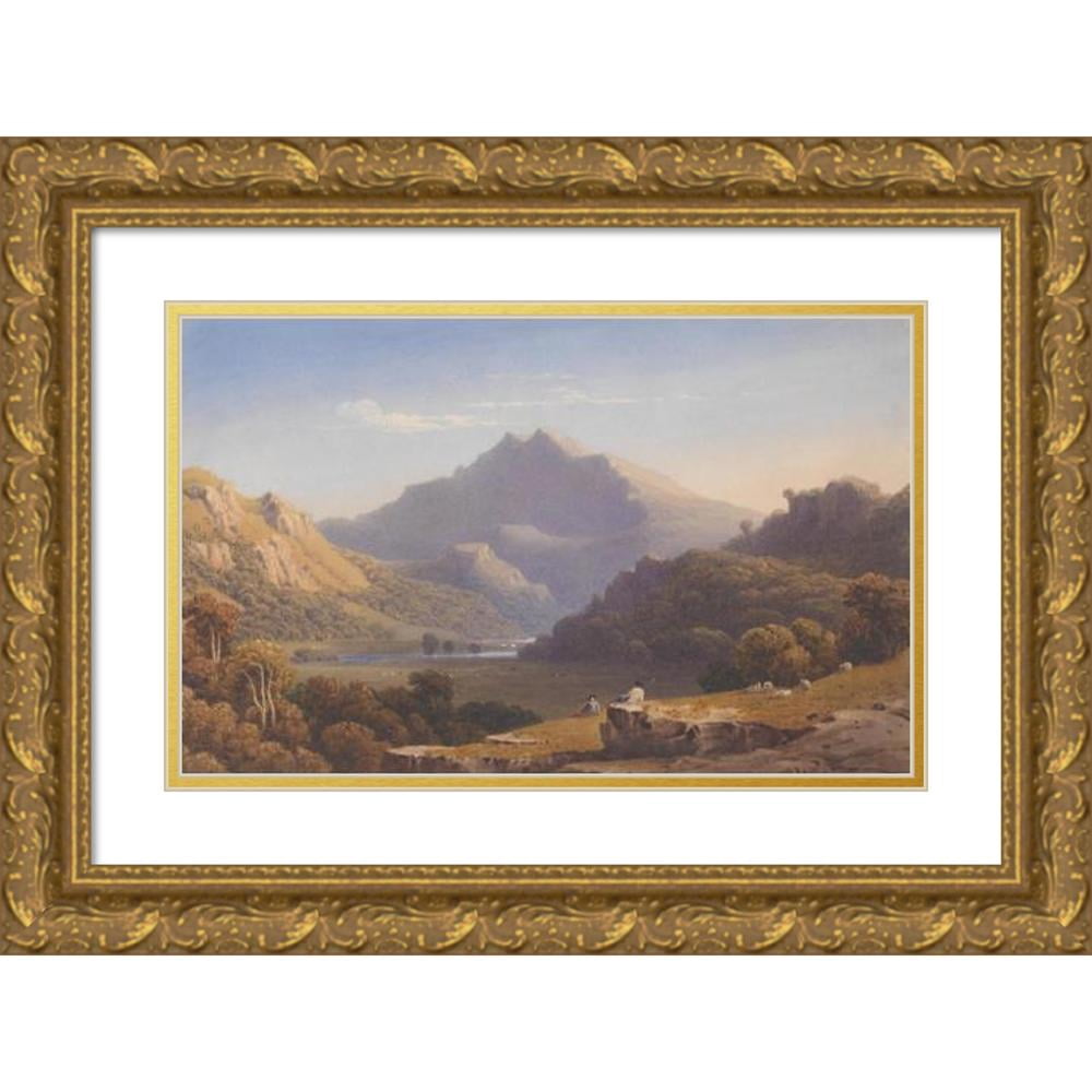 George Fennel Robson 18x13 Gold Ornate Wood Frame and Double Matted ...
