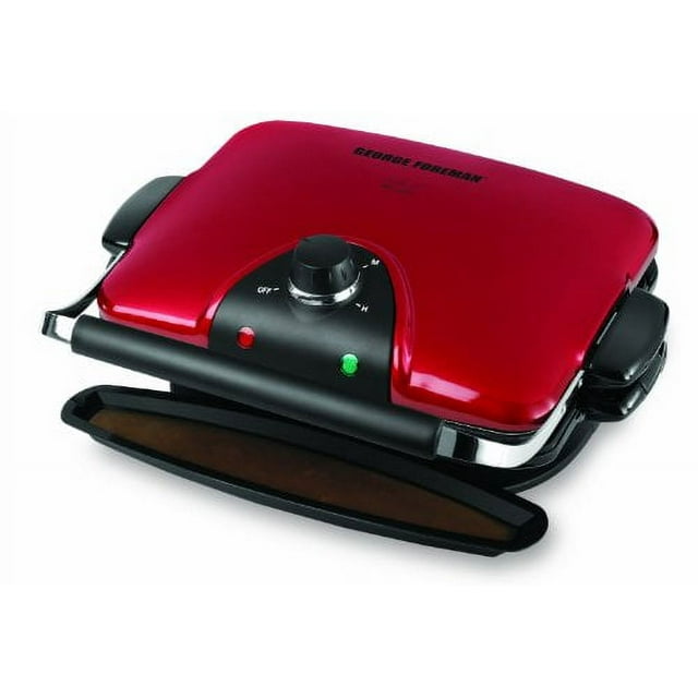 George Foreman 84-Inch Removable Plate Grill, Red - Walmart.com