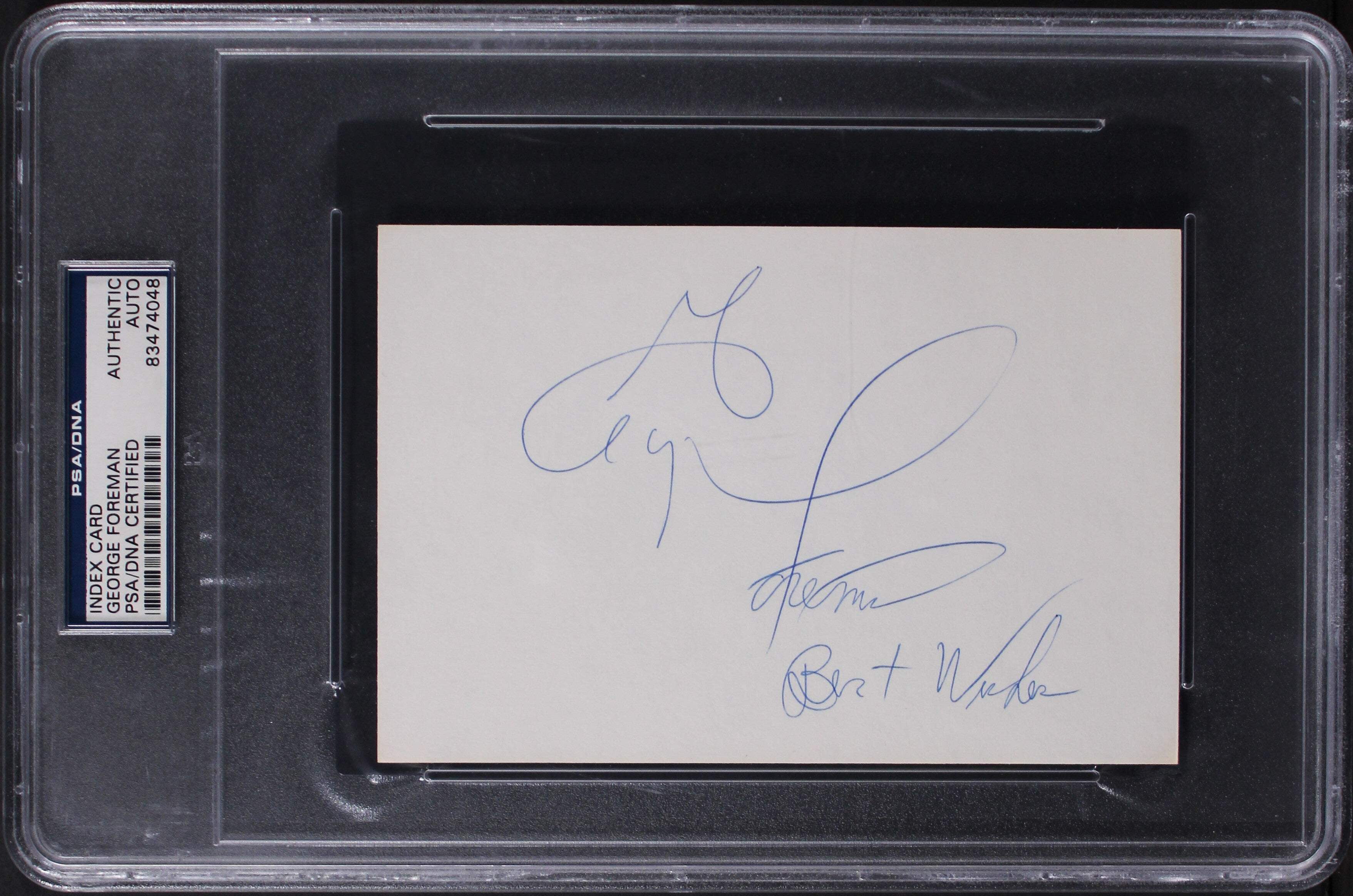 George Foreman Authentic Signed 4x6 Index Card Autographed PSA/DNA Slabbed - Walmart.com