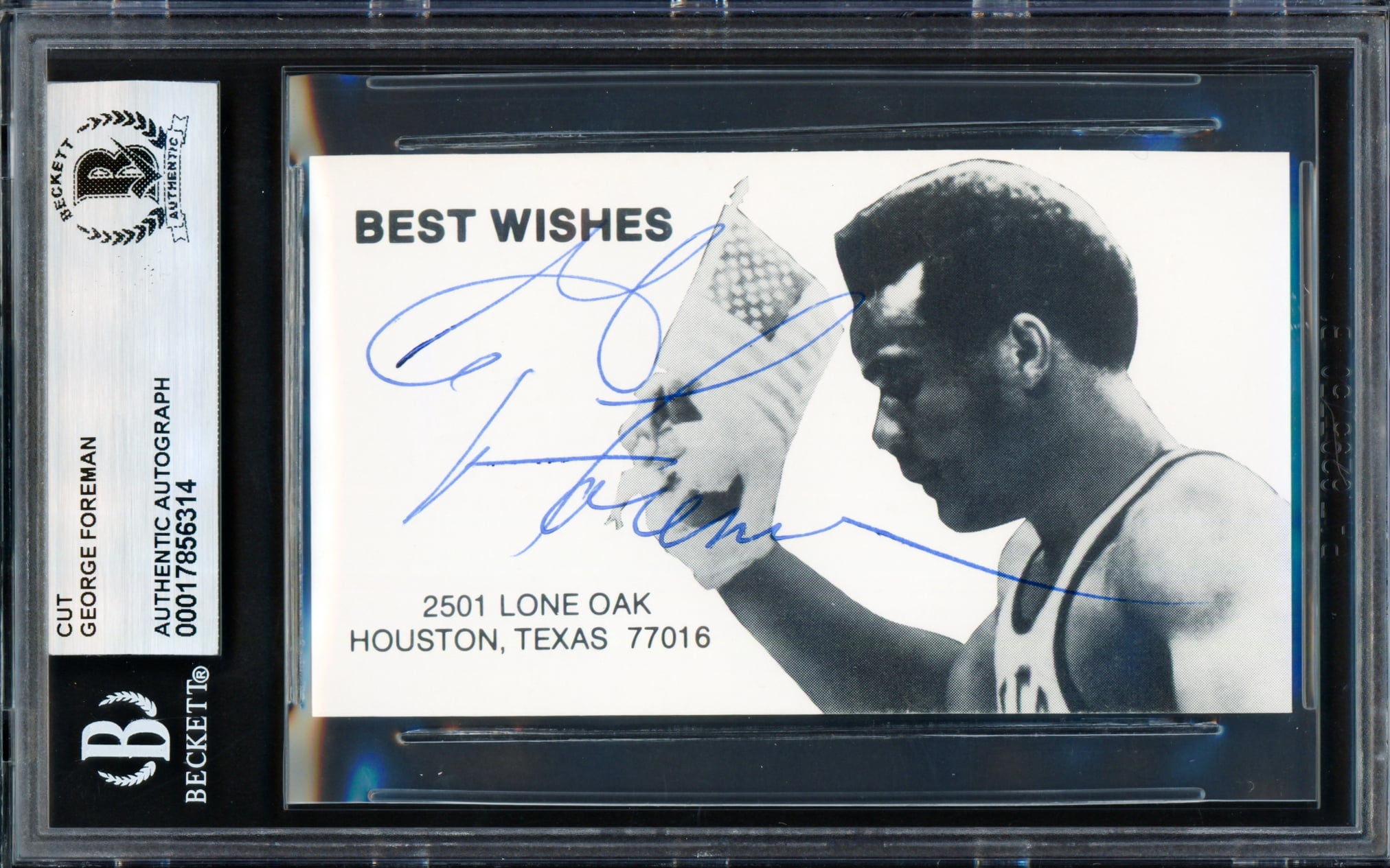 George Foreman Autographed Business Card Beckett BAS #17856314 ...