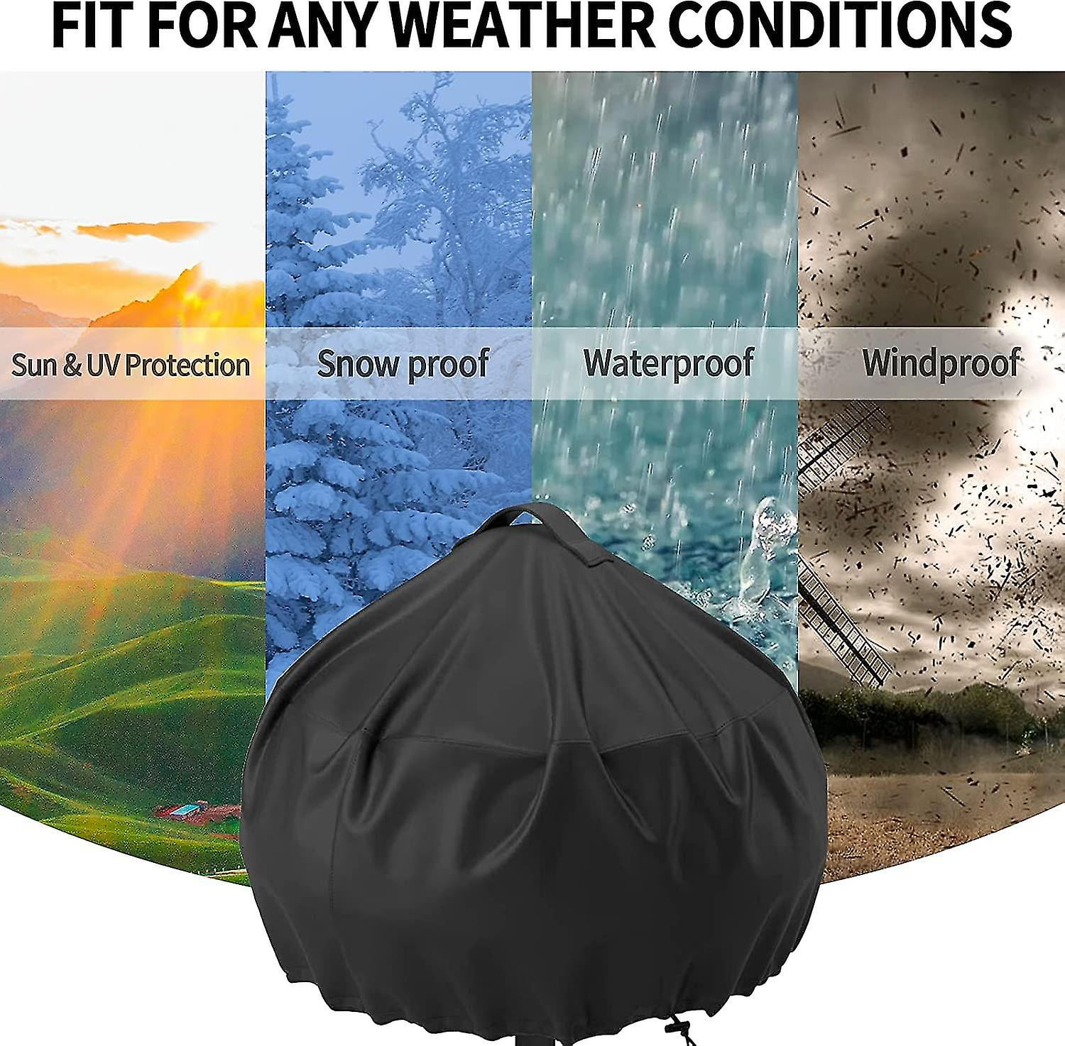 George Foreman Electric BBQ Grill Cover - Round, Indoor/Outdoor ...