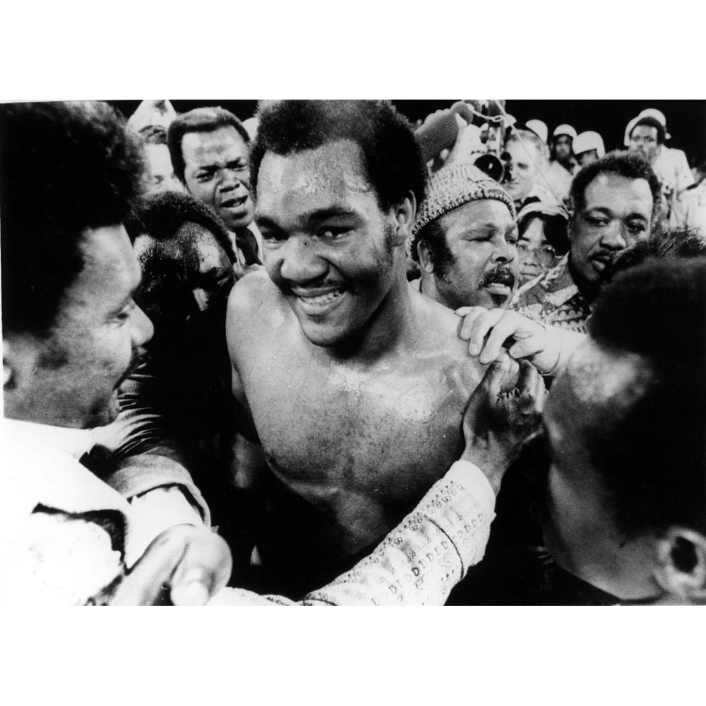 George Foreman- The Boxer Is Congratulated In The Ring After Defeating ...