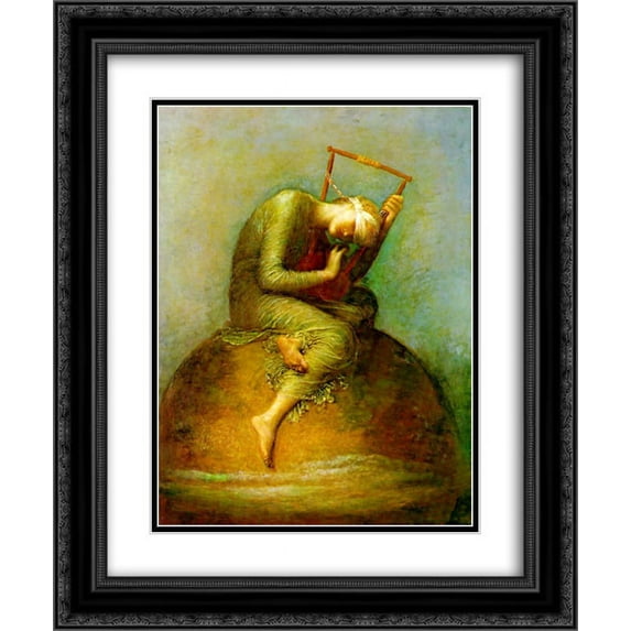 George Frederick Watts 2x Matted 20x24 Black Ornate Framed Art Print ...