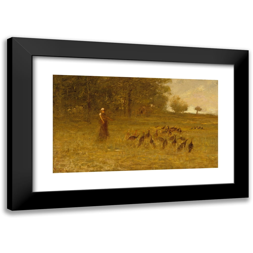 George Fuller 24x16 Black Modern Framed Museum Art Print Titled - Girl ...