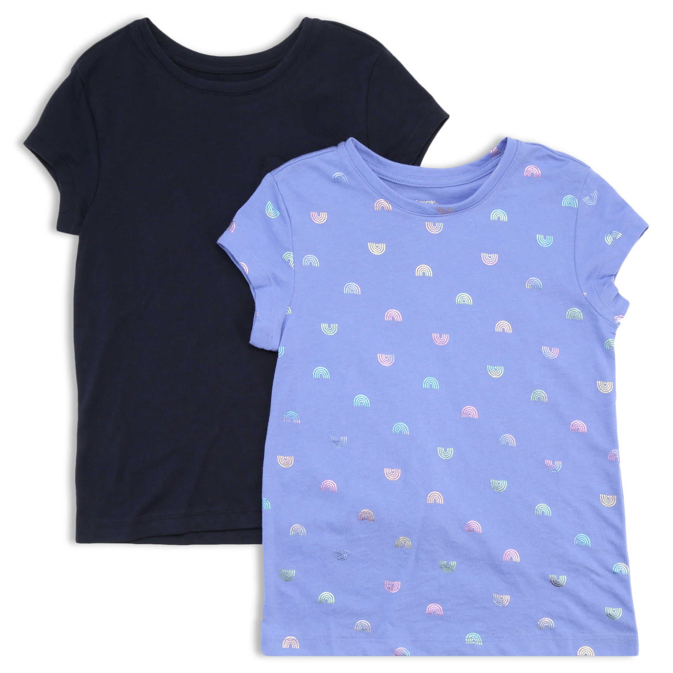 George Girls George Girls Heart Pocket T-Shirts, 2-Pack, Sizes 4-18 ...