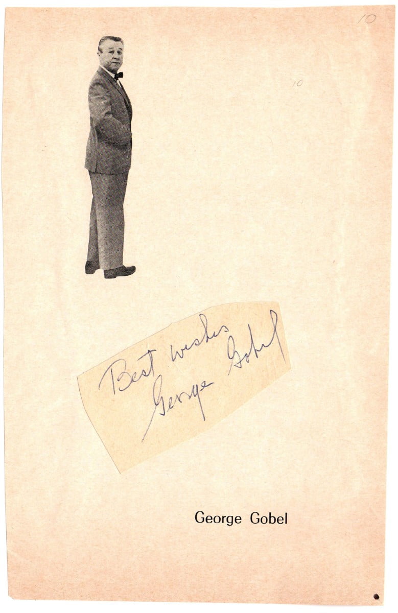 George Gobel Signed Autographed Cut Signature The George Gobel Show JSA ...