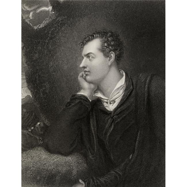 George Gordon, Lord Byron 1788-1824 English Romantic Poet Engraved by H ...