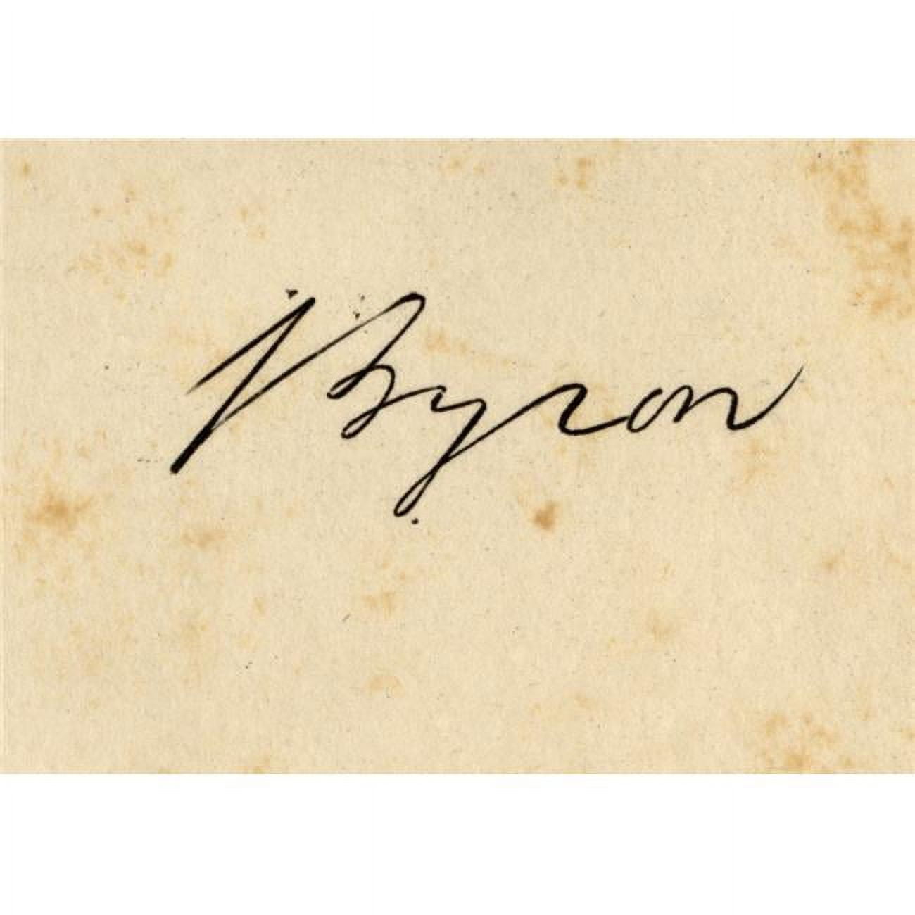 George Gordon Lord Byron 1788 1824 English Romantic Poet Signature ...