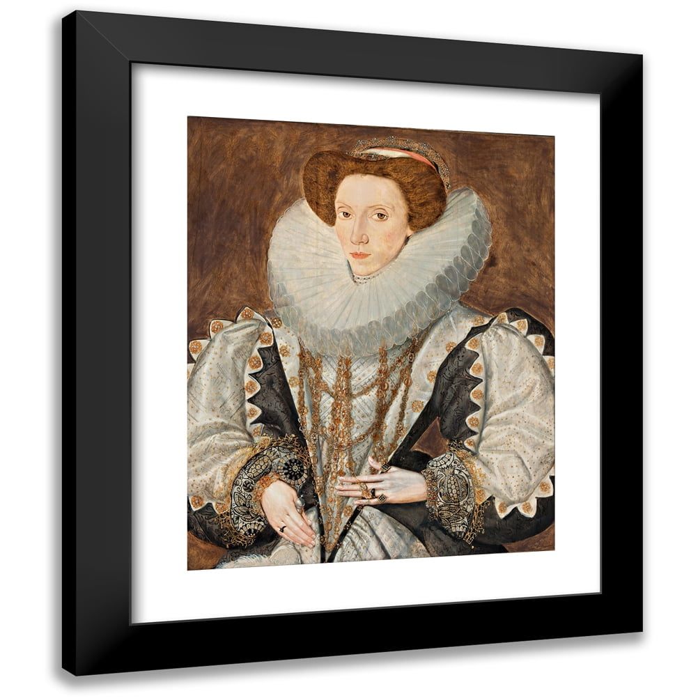 George Gower 15x18 Black Modern Framed Museum Art Print Titled - Portrait of a Lady (circa 1590 ...
