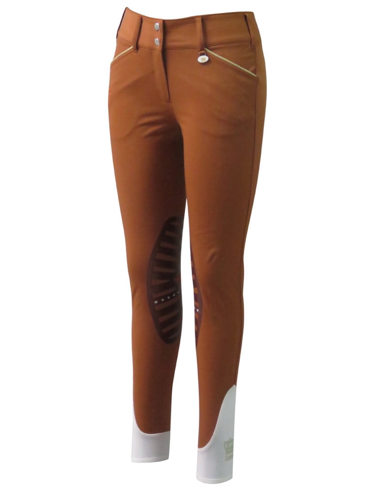 George H Morris Ladies Add Back Knee Patch Breeches (GHM Rust, 34 ...