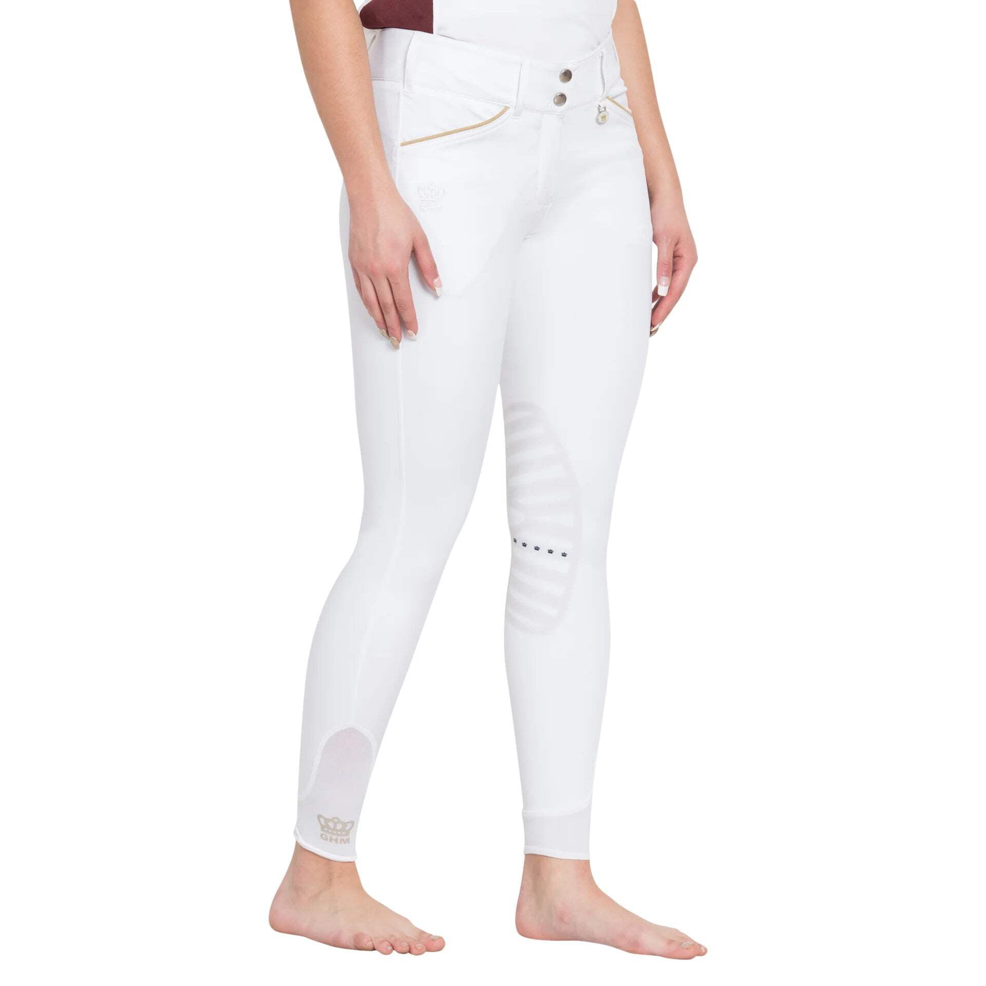 George H Morris Ladies Add Back Silicone Knee Patch Breeches - Walmart.com