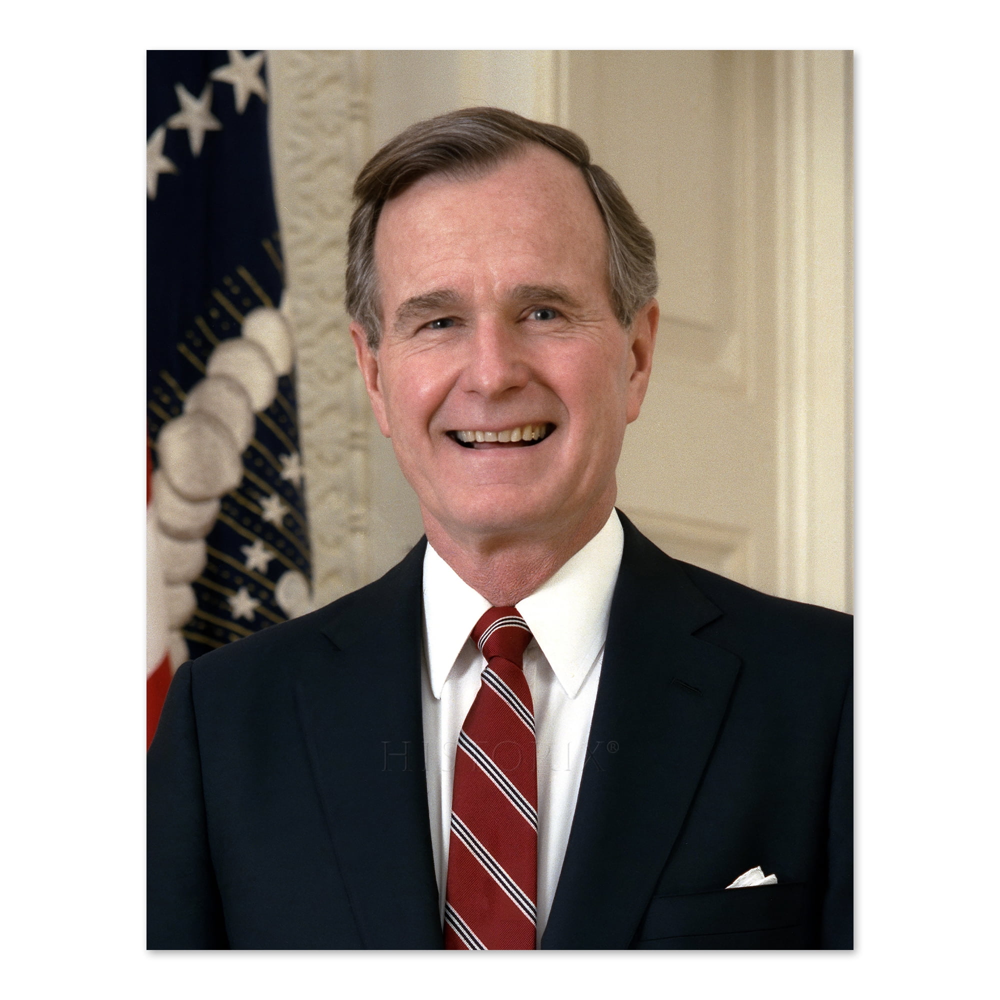 George H W Bush 41st President of the United States Official Portrait ...