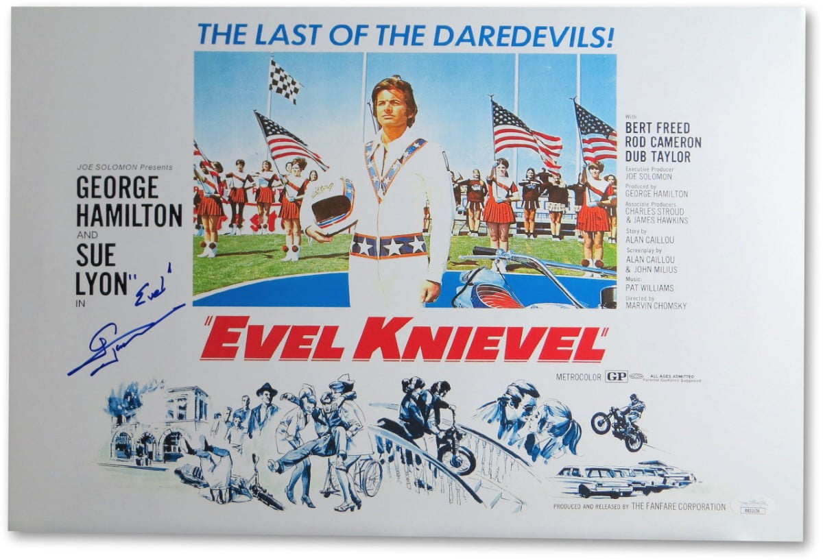 George Hamilton Signed Autographed 12X18 Photo Evel Knievel Promo JSA ...