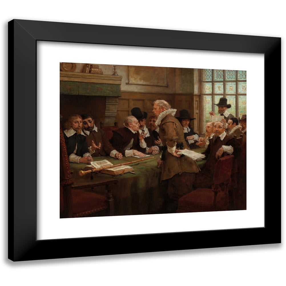 George Henry Boughton 14x12 Black Modern Framed Museum Art Print Titled ...
