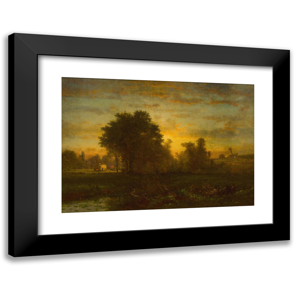 George Inness 18x14 Black Modern Framed Museum Art Print Titled - Farm ...