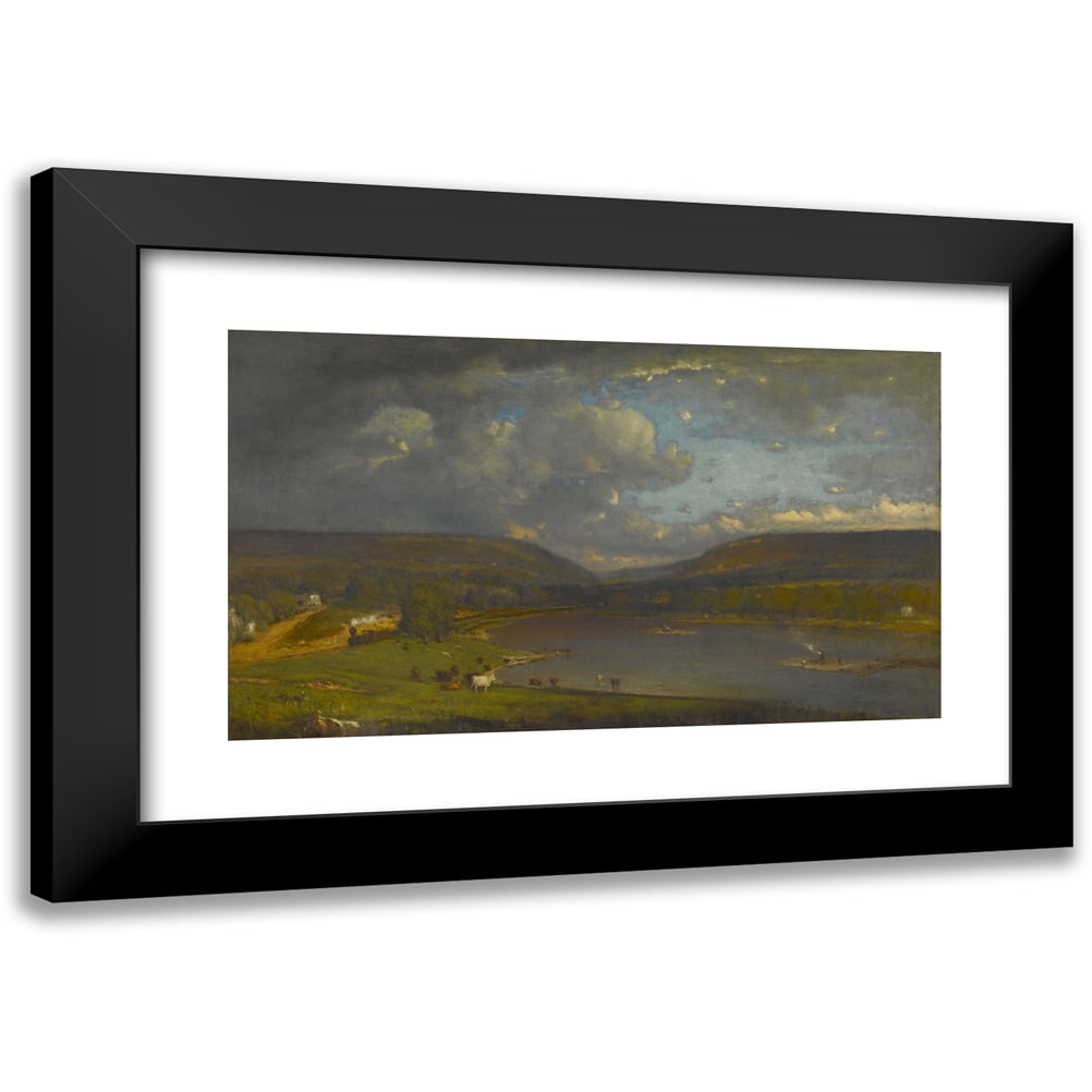 George Inness 24x15 Black Modern Framed Museum Art Print Titled - On ...