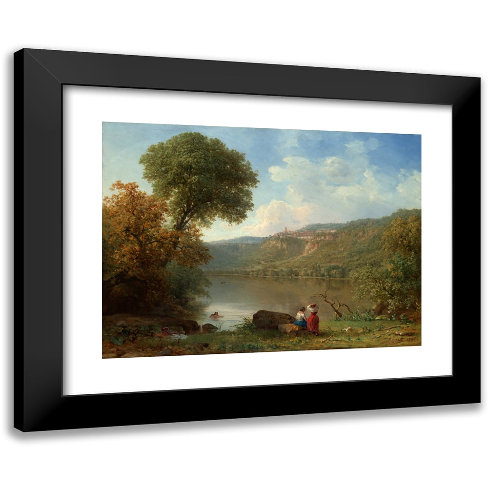 George Inness 24x19 Black Modern Framed Museum Art Print Titled - Lake ...