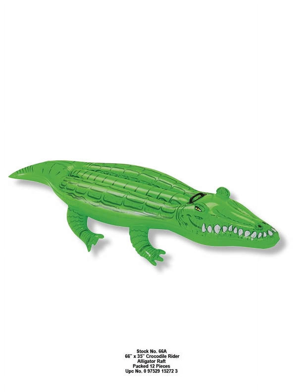 SurfGear Crocodile Pool Float 66x35 Green, Large Swimming Toy for Kids ...