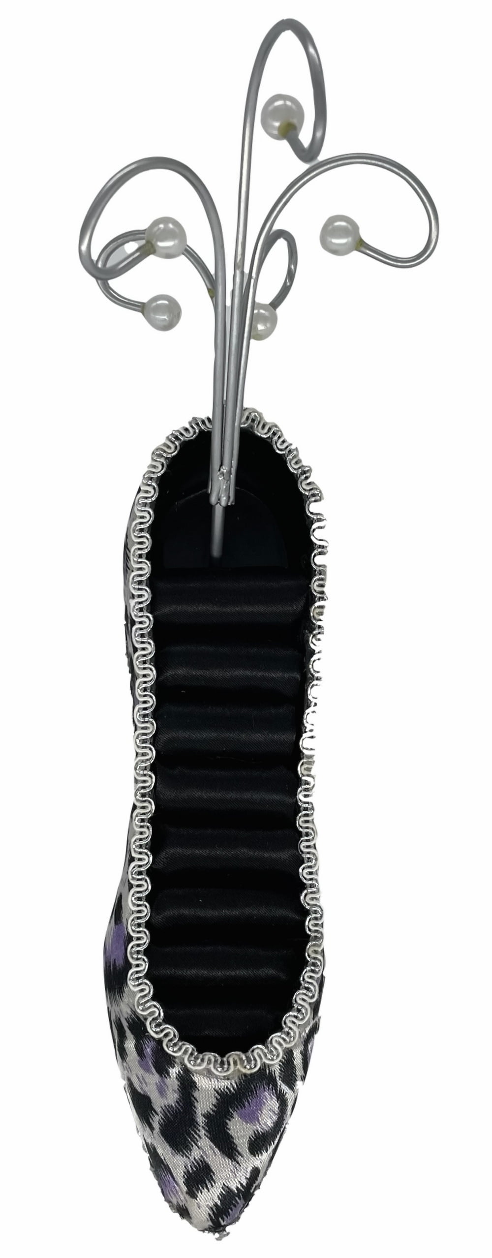 George & Jimmy Leopard Print High Heel Shoe w/ Hanging Hook Rings ...