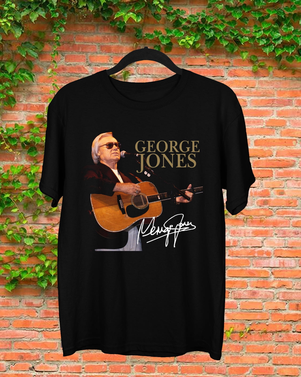 George Jones On Stage Signature Black Men T-Shirt Gift Xmas S to 5XL ...
