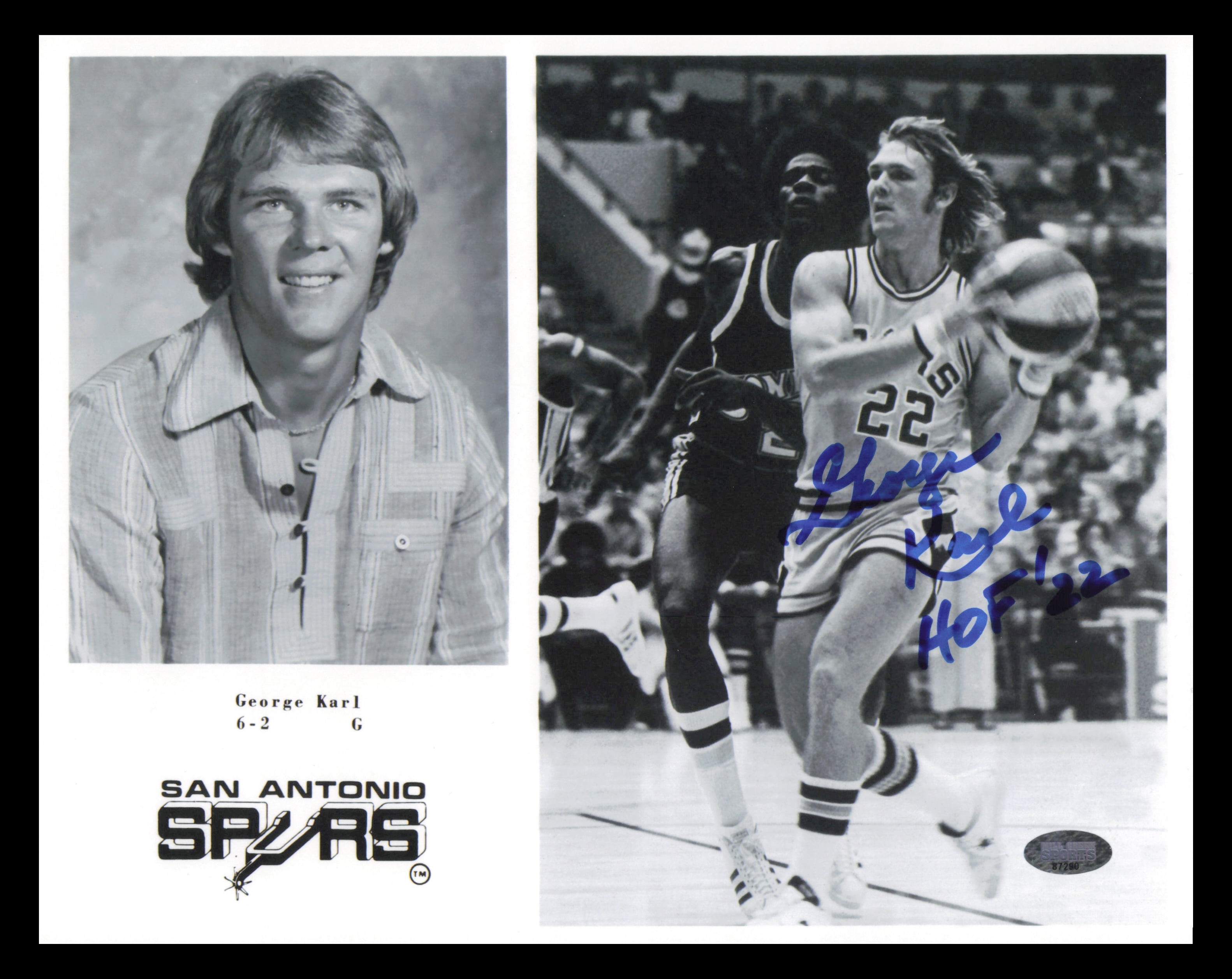 George Karl Autographed 8x10 Photo San Antonio Spurs MCS Holo #87290 ...