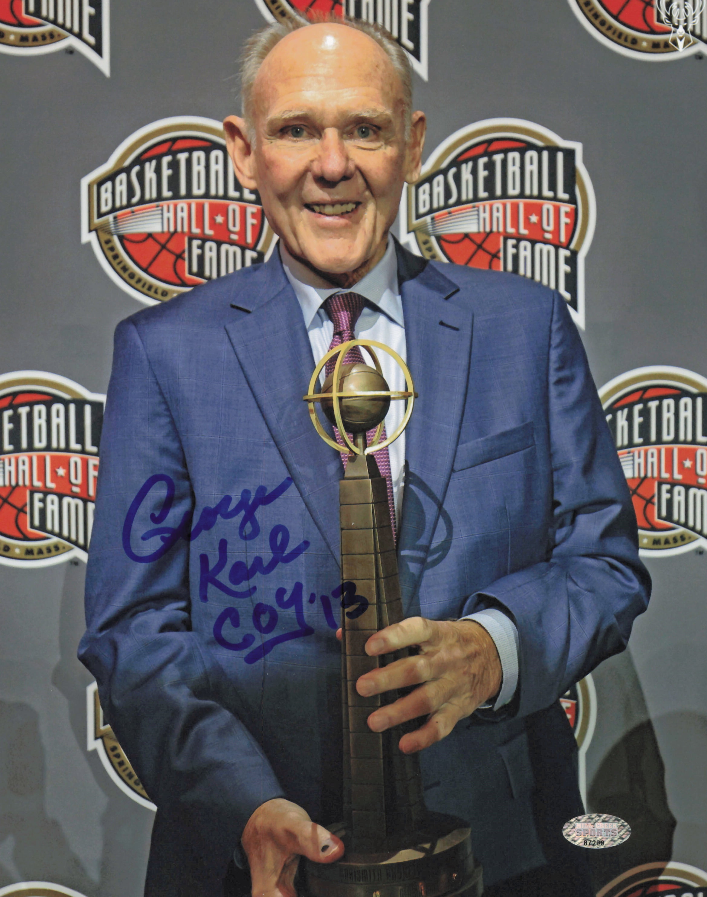 George Karl Autographed 8x10 Photo Seattle Supersonics MCS Holo #87299 ...