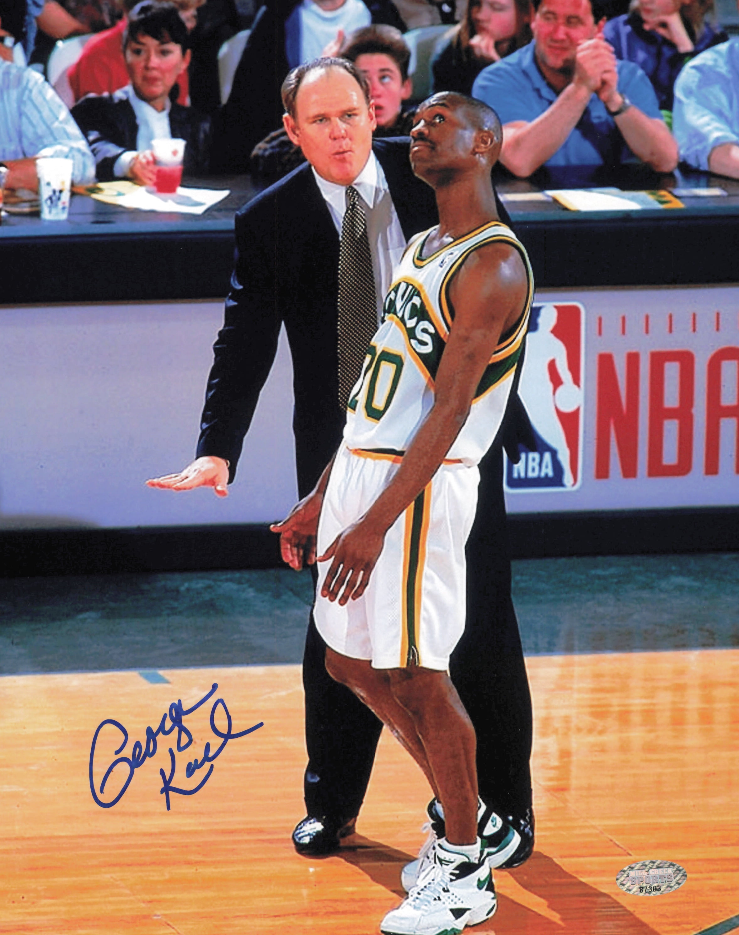 George Karl Autographed 8x10 Photo Seattle Supersonics MCS Holo #87303 ...