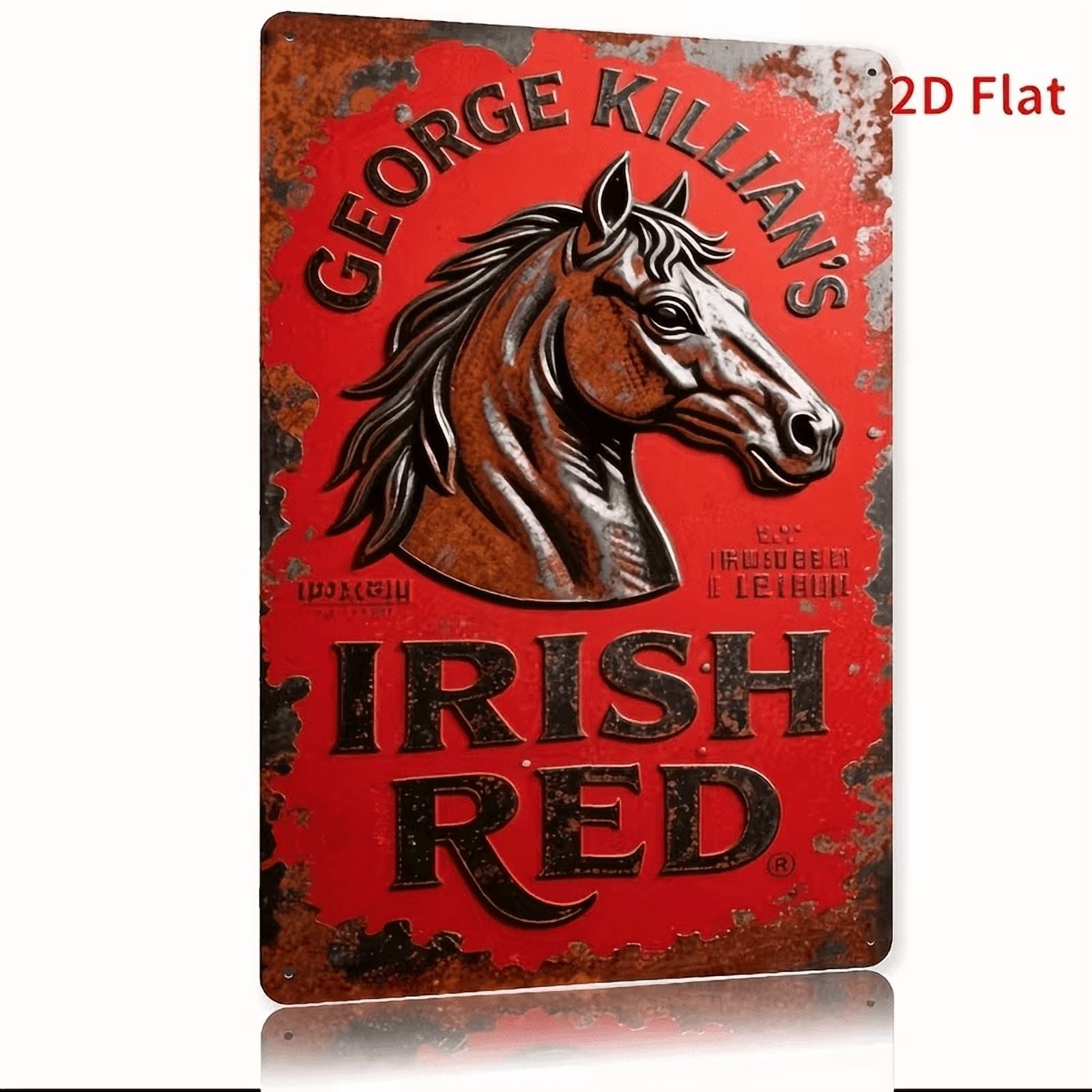 George Killian Irish Red Premium Lager Beer Sign RETRO STYLE GARAGE MAN ...