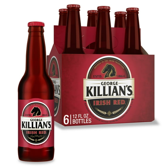 George Killian's Irish Red Beer, 6 Pack, 12 fl oz Glass Bottles, 5.2% ...