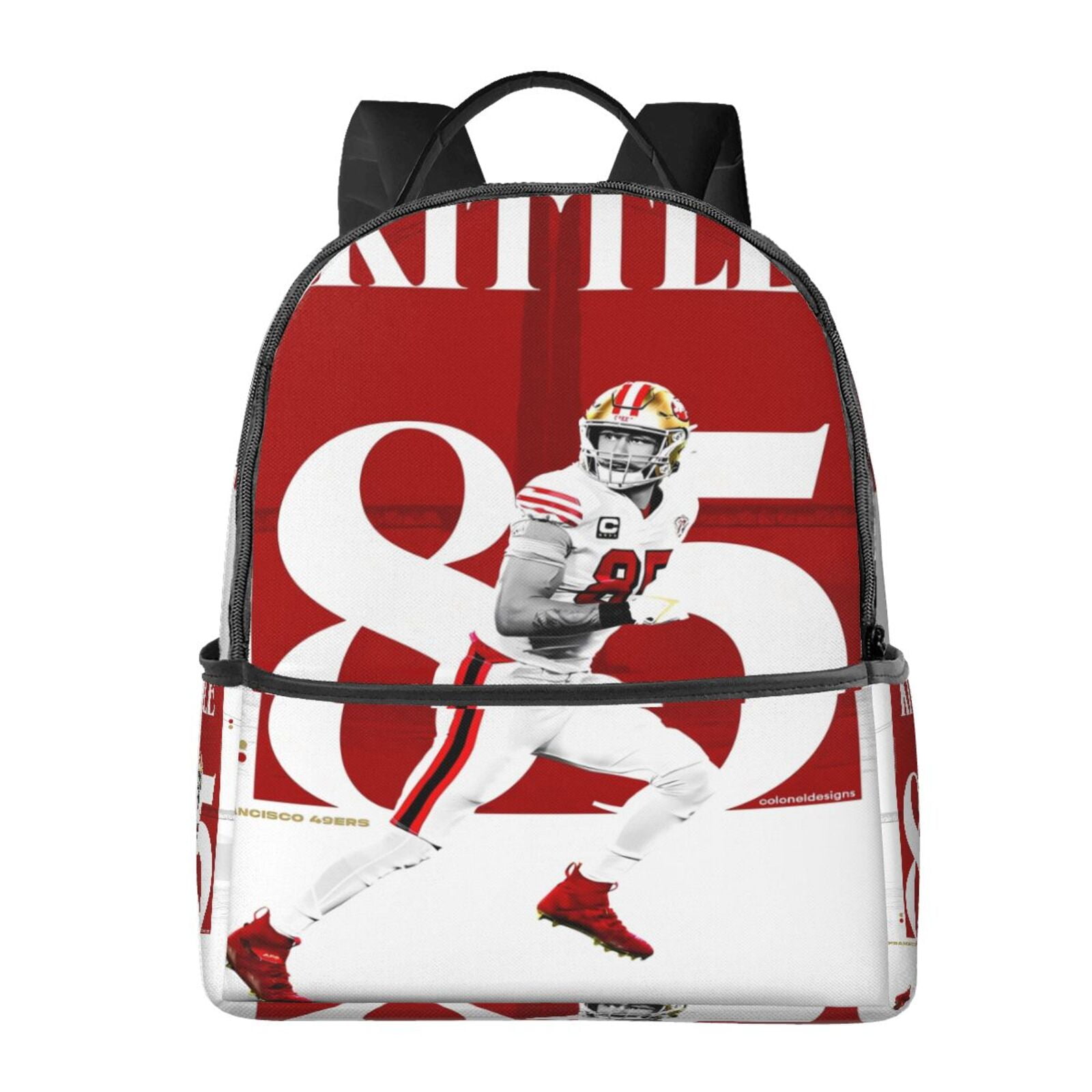 George Kittle Customized Fashion Travel Backpack, Football Team Logo ...