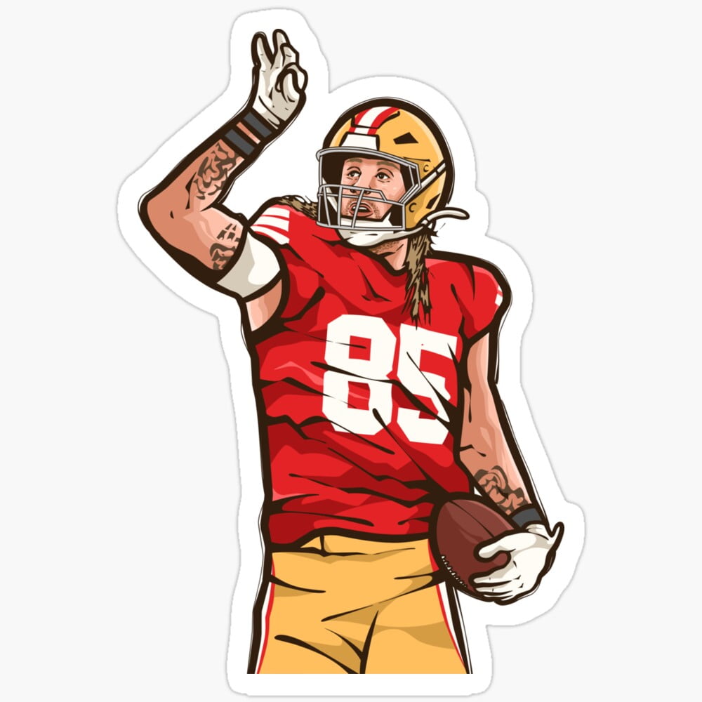 George Kittle First Down Celebration Sticker Phone Decal Water Bottle ...