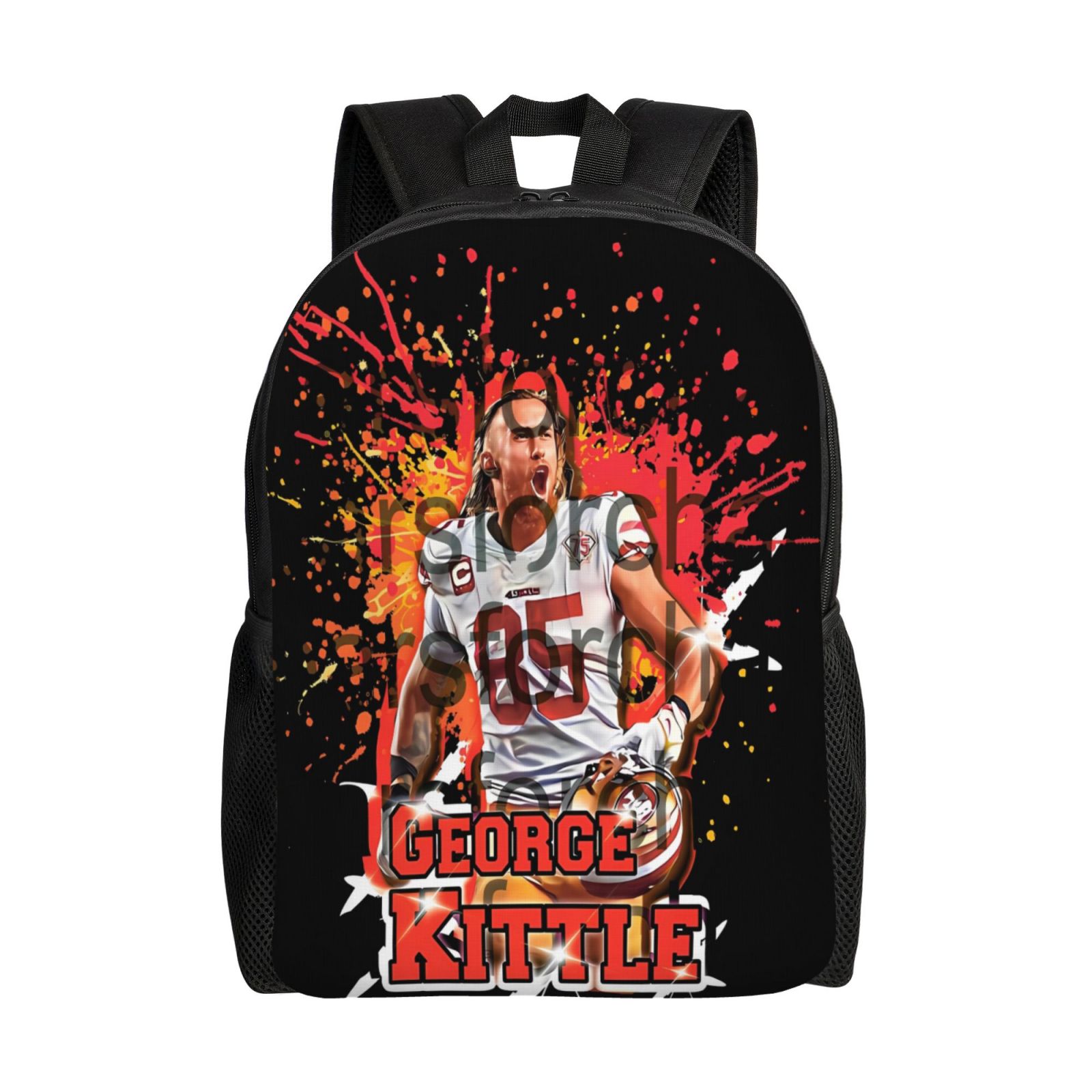 George Kittle Player Large Capacity Backpack American Football Fan Gift ...