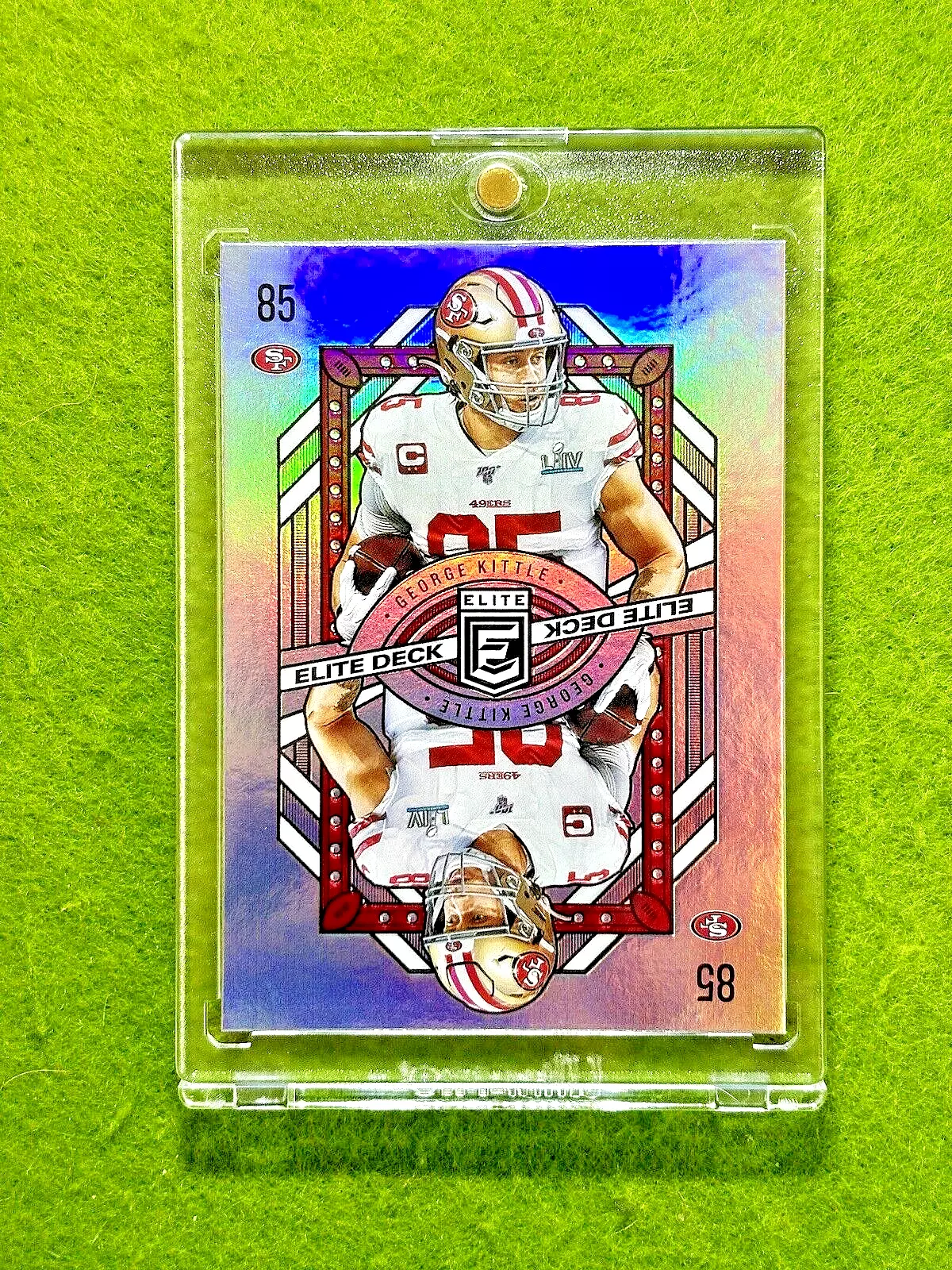 George Kittle SILVER PRIZM ELITE DECK CARD JERSEY #85 49ers SP 2020 ...
