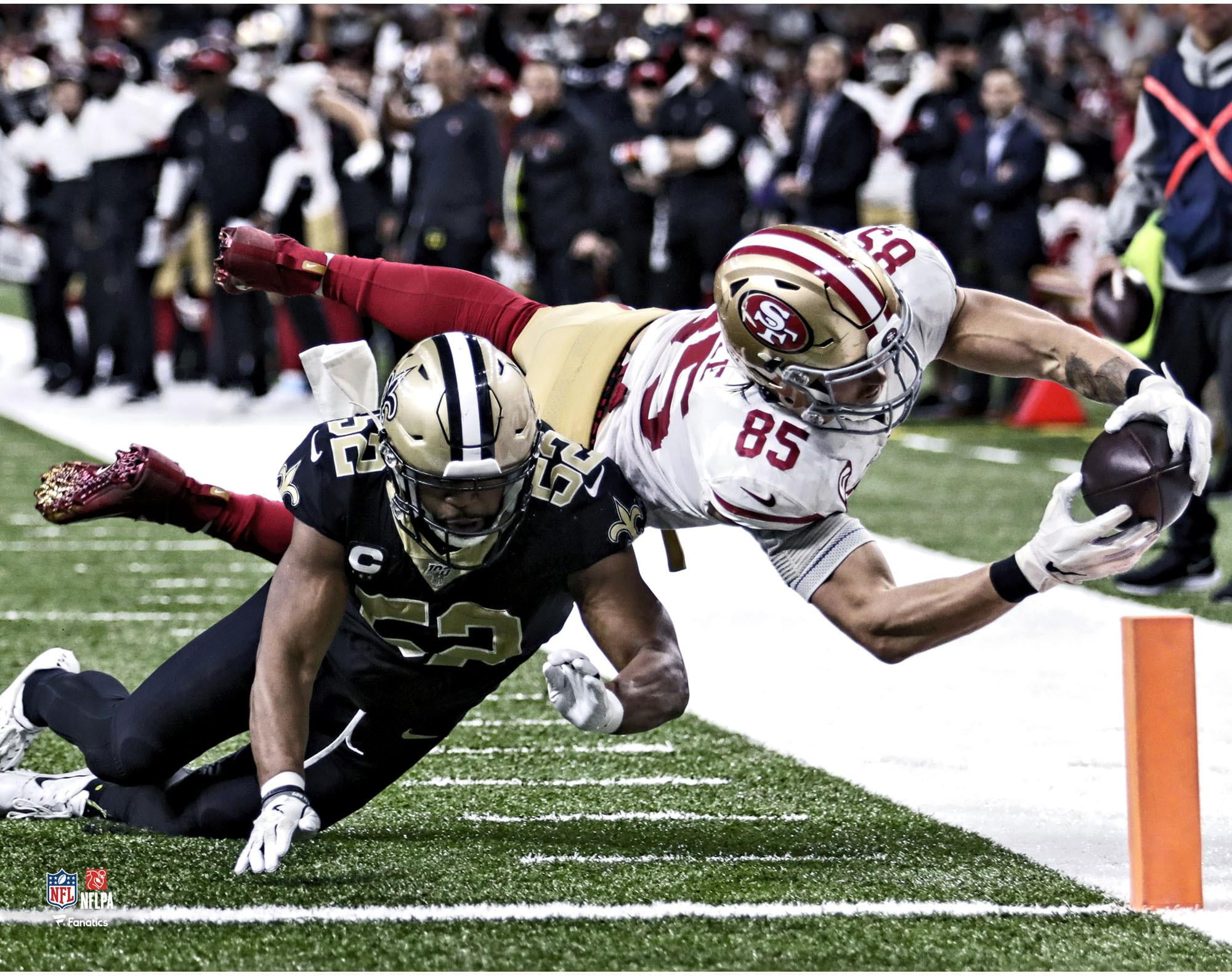 George Kittle San Francisco 49ers Unsigned Diving Touchdown Photograph ...