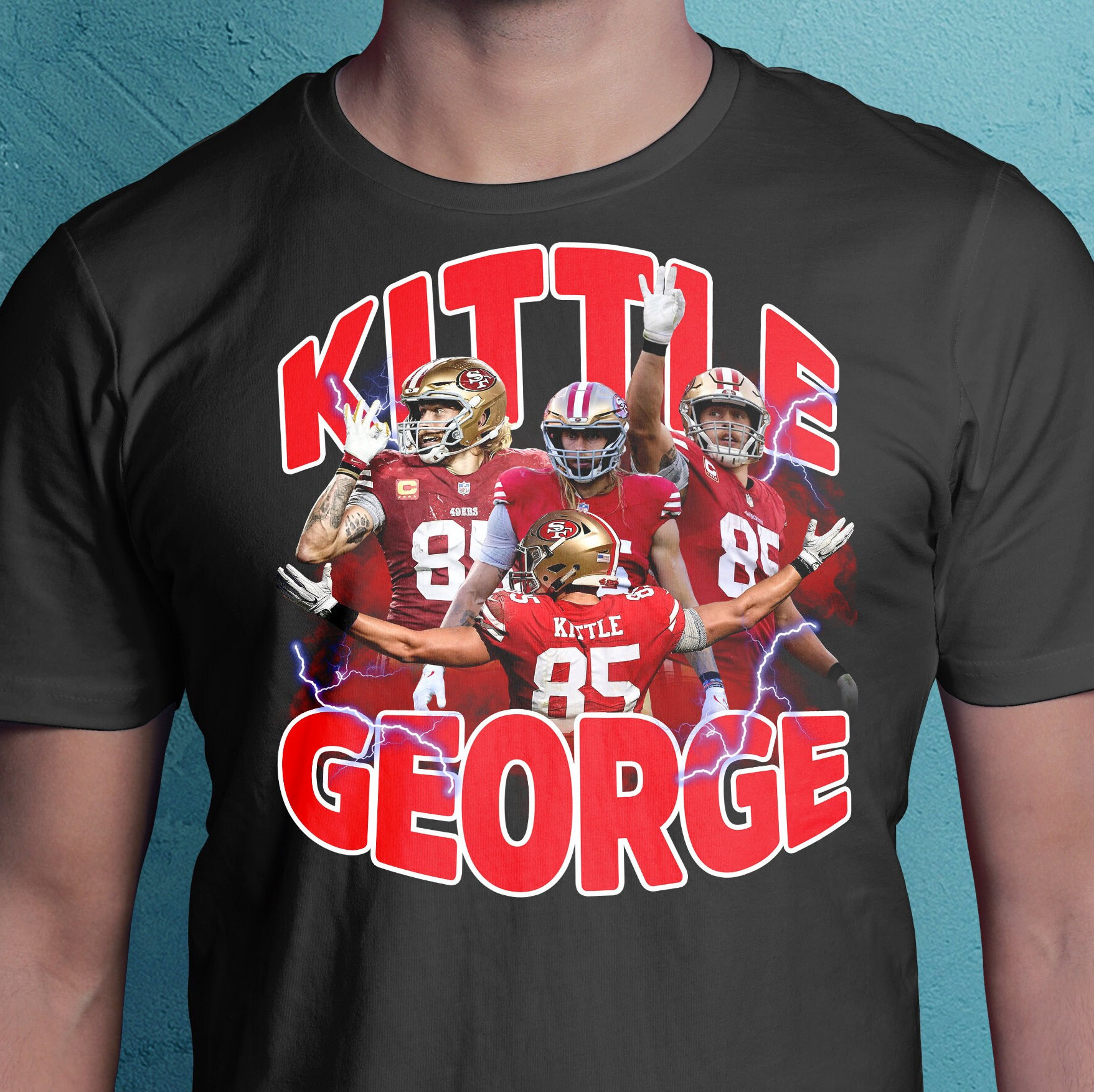 George Kittle T Shirt Design PNG Instant Download - George Kittle Fan ...