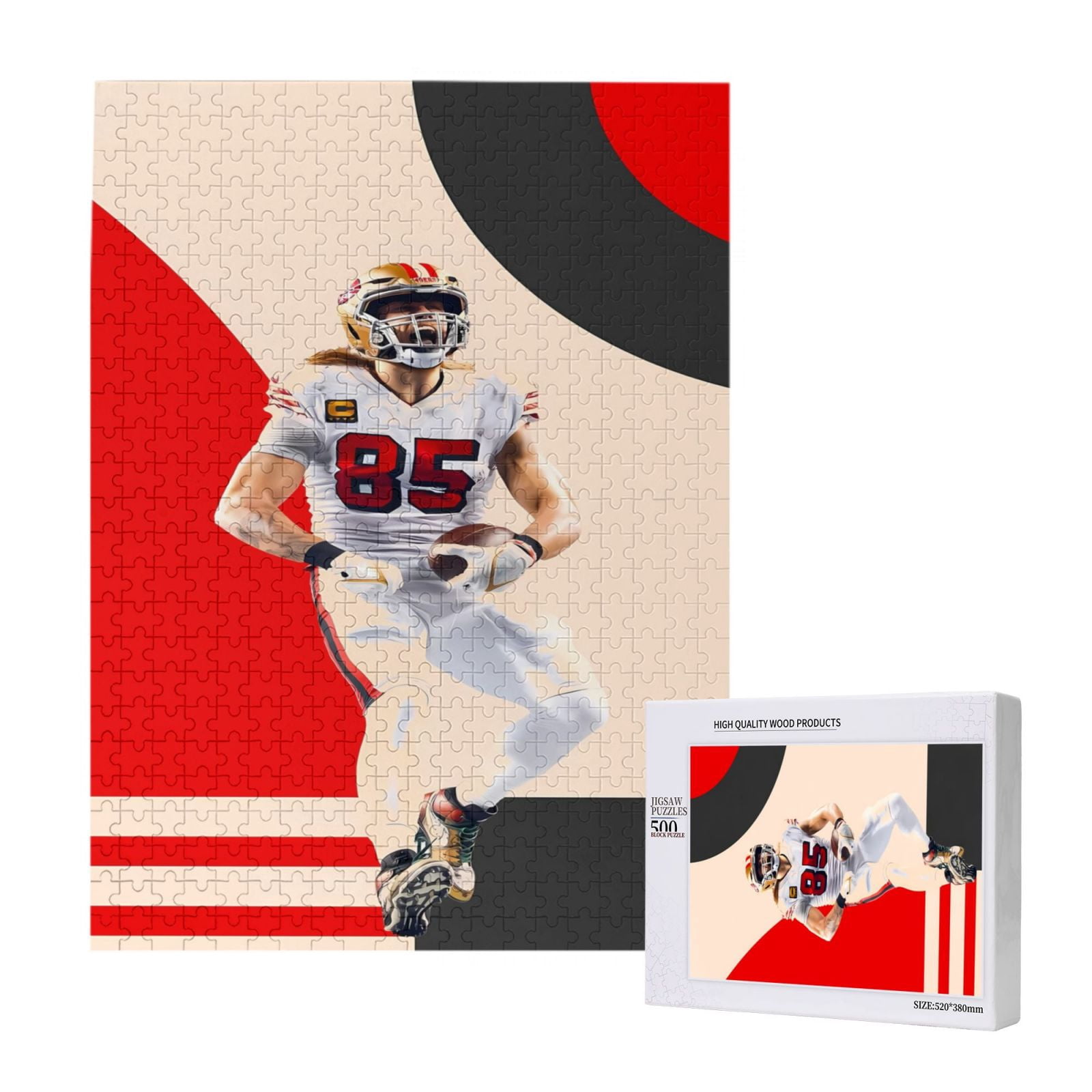 George Kittle Wooden Adult Jigsaw Puzzle 500 Pieces Environmentally ...
