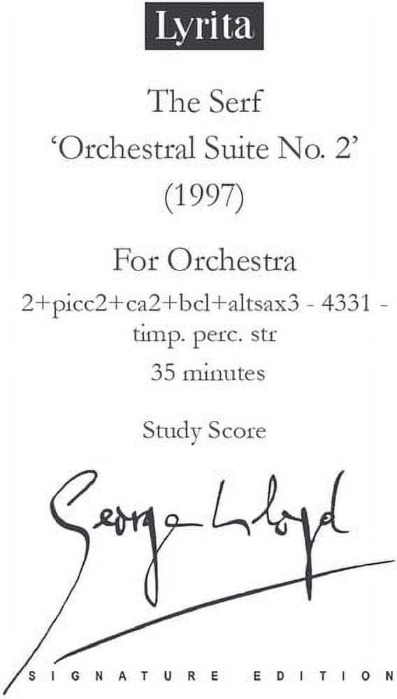George Lloyd - Lloyd: The Serf, Suite No. 2 - Study Score - Music ...